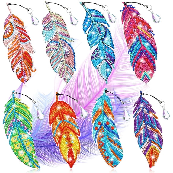 8 Pcs 5d Diamond Painting Bookmarks Kits DIY Crystal Diamond Art ...