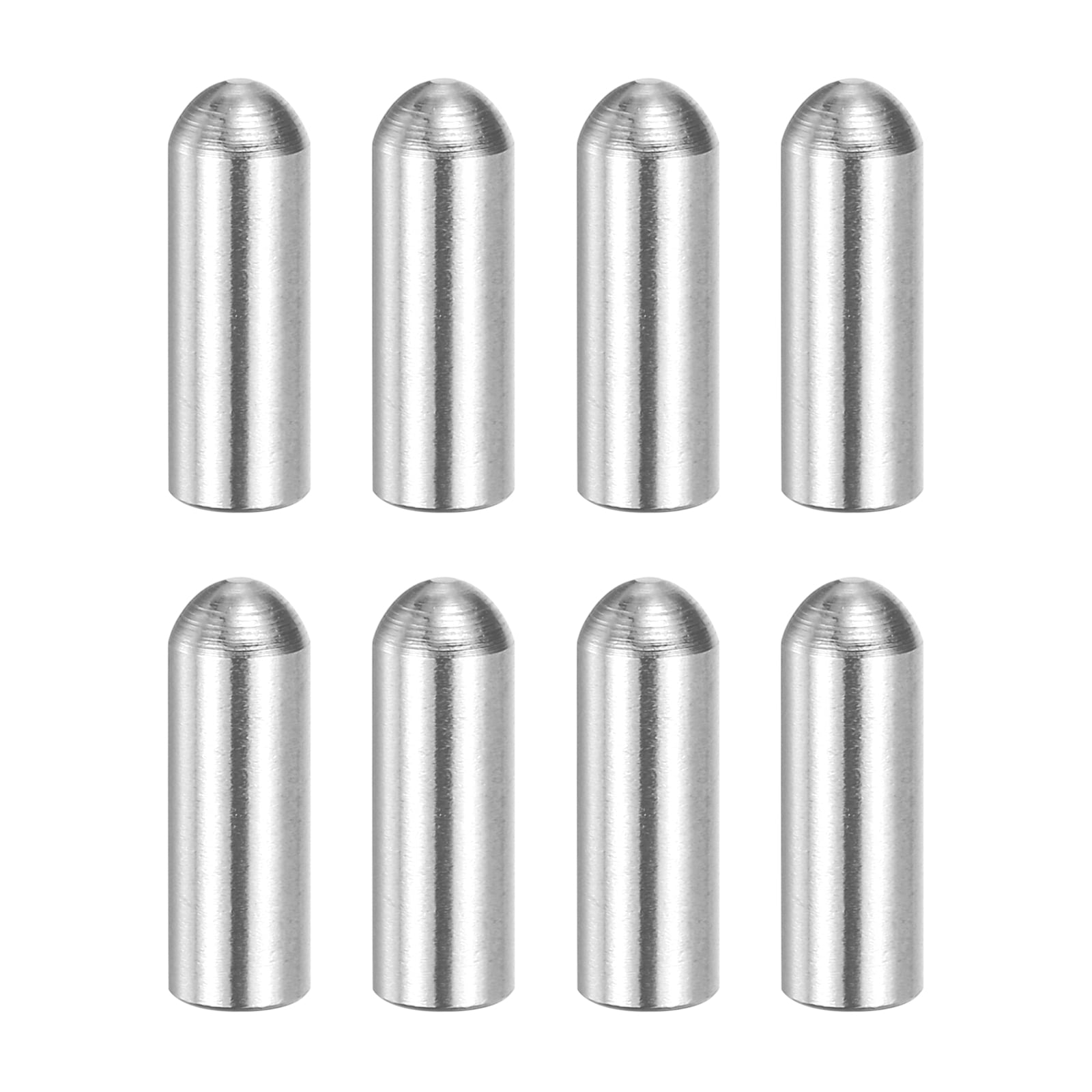 8 Pcs 5x15 mm 304 Stainless Steel Dowel Pins, Round Head Flat Chamfered ...