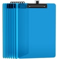 8 Pcs 8.5 x 11 Inch Blue Plastic Clipboard With Low Profile Clip Pen ...