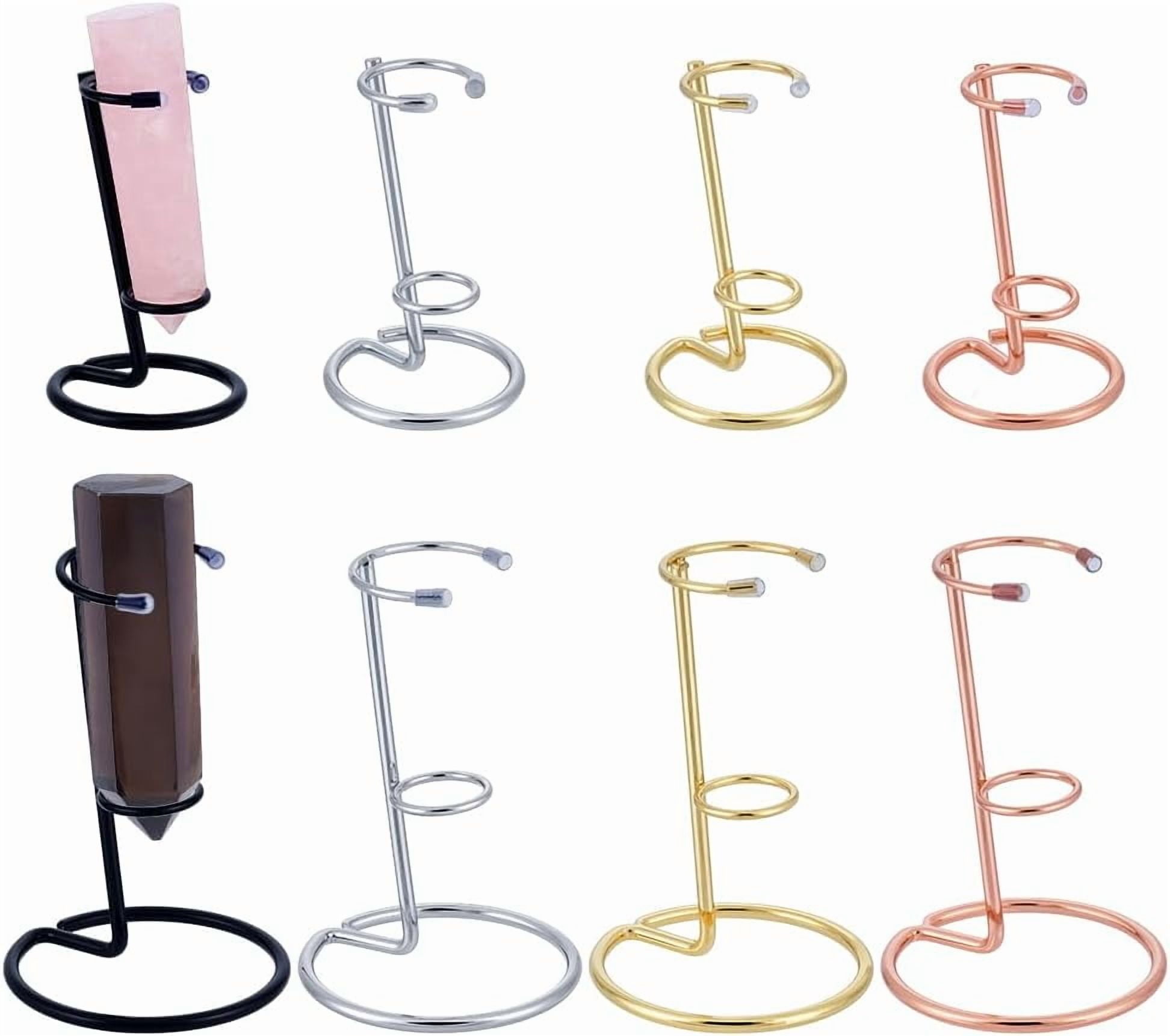 8 Pcs 8 Colors 1 Each of 4 Colors In Large and Small Sizes Iron Crystal ...