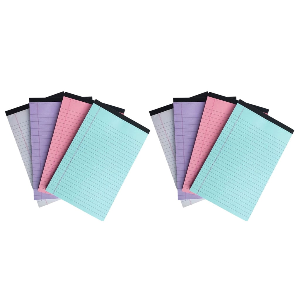 8 Pcs A4 Small Legal Pad Pocket Notebook Lined Memos Pads Tearable Note ...