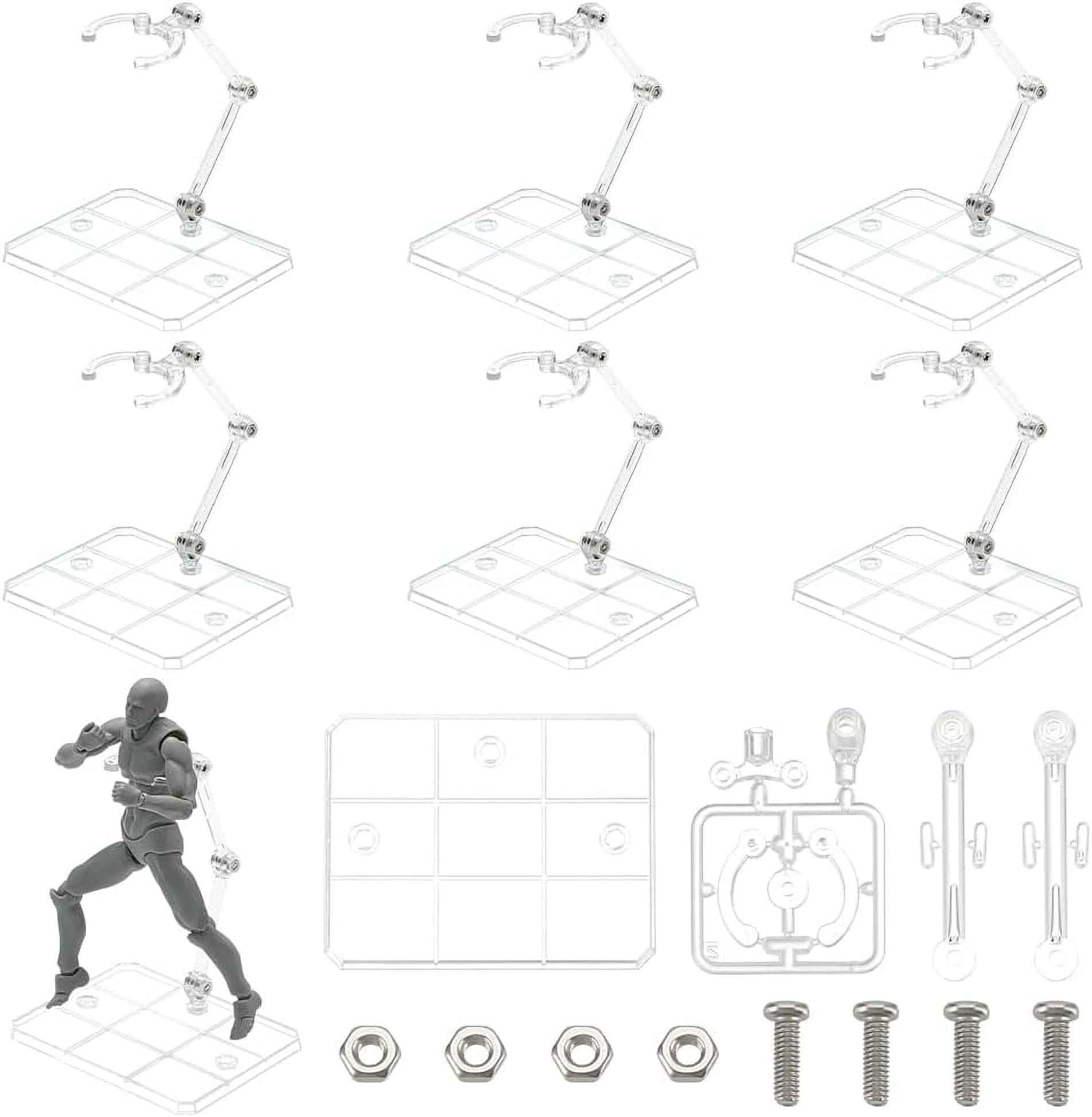 8 Pcs Action Figure Stand Assembly Action Figure Display Holder Base ...