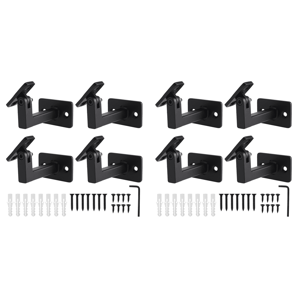 8 Pcs Adjustable Handrail Brackets, Stair Railing Brackets , Hand Rail ...
