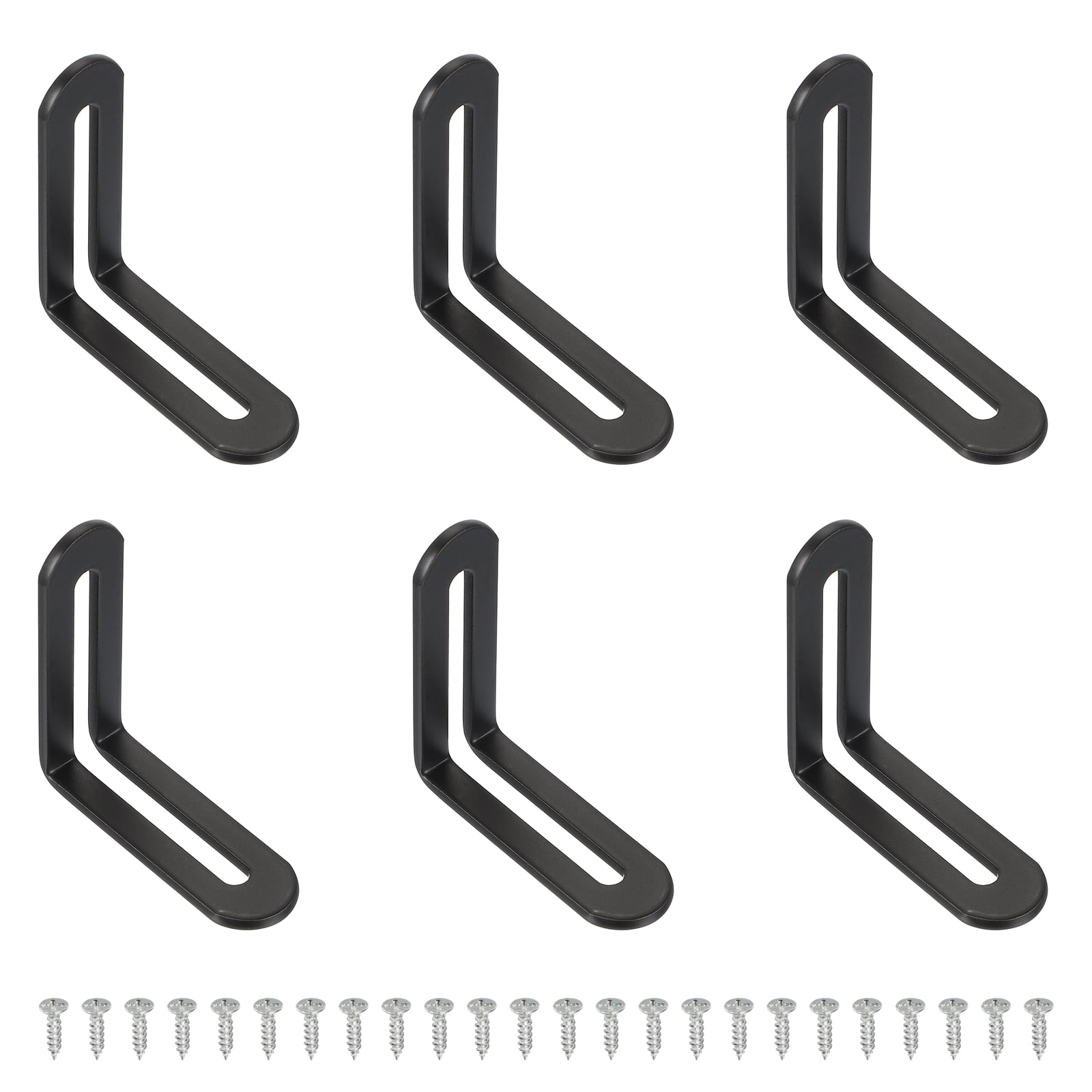 Uxcell 8 Pcs Adjustable Right Angle Brackets, Slotted L-Shape Corner ...