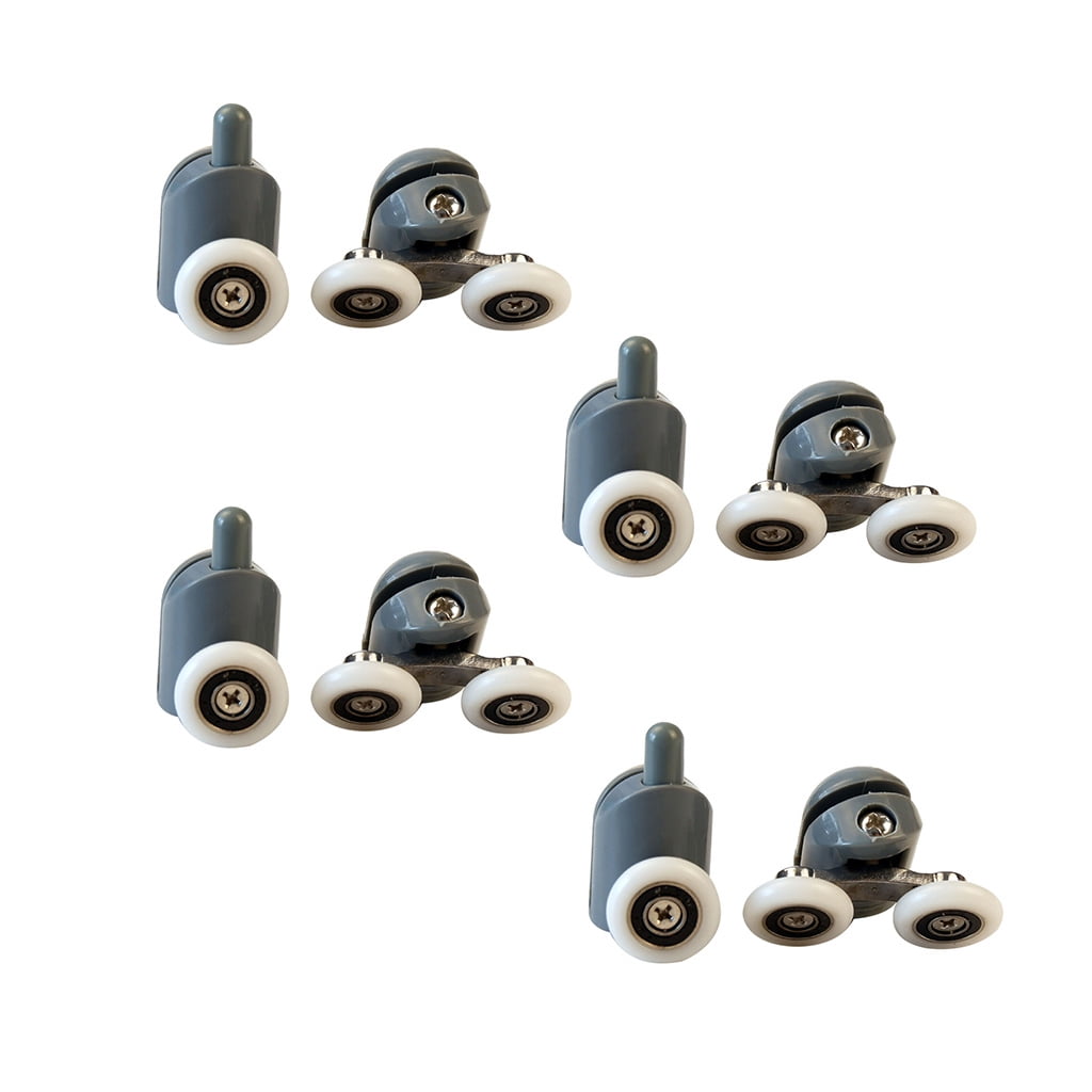 8 Pcs Adjustable Shower Room Cabins Swinging Pulley Sliding Door Roller ...