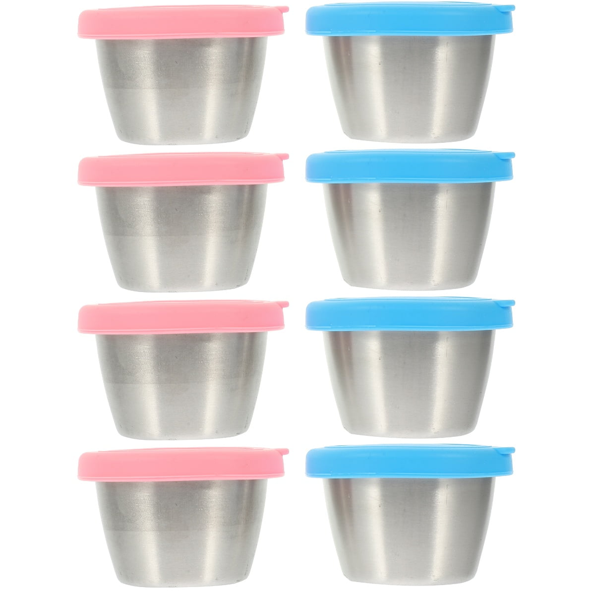 8 Pcs Airtight Sauce Cups Condiment Container Stainless Steel ...