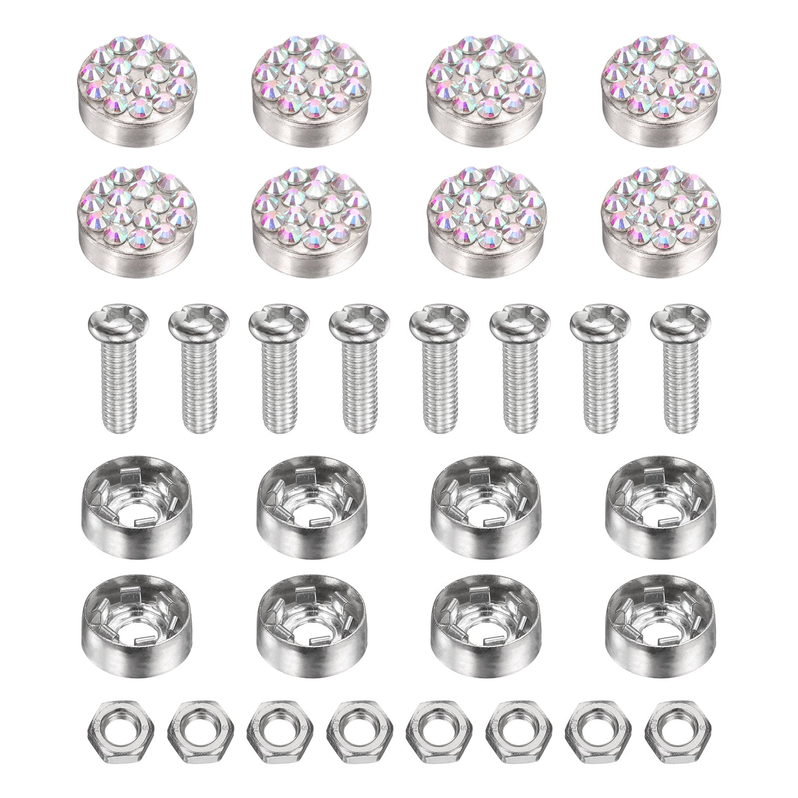8 Pcs Anti Theft License Plate Screws Kits, Tag Plate Mounting Hardware ...
