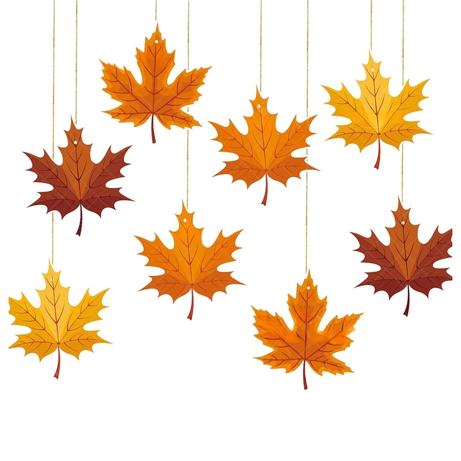 8 Pcs Of Autumn Maple Outdoor Decorations Outdoor Patio Decorations ...