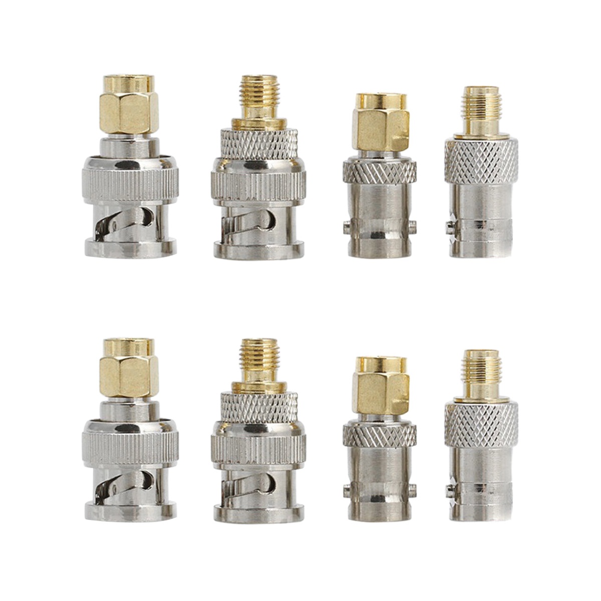 8 Pcs BNC to SMA Adapter SMA-J BNCQ9 Joint Female Antenna Connector ...