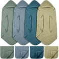 8 Pcs Baby Muslin Hooded Bath Towels and Washcloths, Muslin Hooded Baby ...