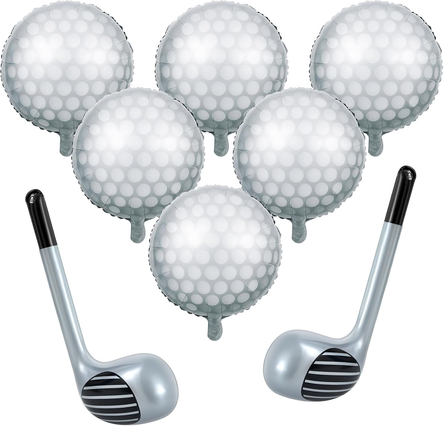 8 Pcs Balloons Set 18'' Ball and 30'' Inflatable Club for Birthday ...