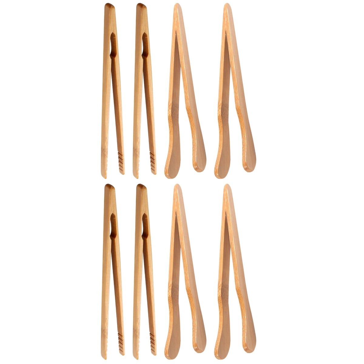 8 Pcs Bamboo Tea Holder Tweezers Decor Bakery Clamp for Kitchen Wooden ...