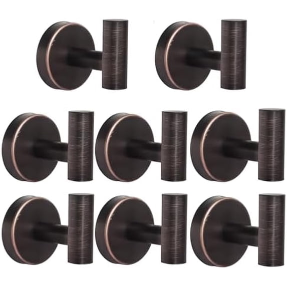 8 Pcs Bathroom Robe Towel Hooks Coat Wall Hook Stainless Steel Heavy ...