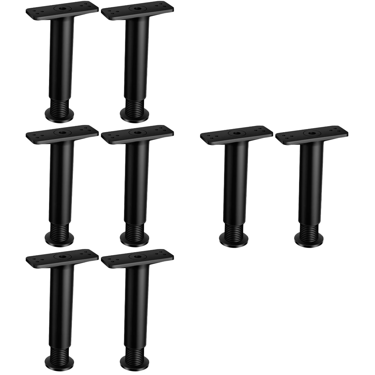 8 Pcs Bed Support Frame Stabilizer Feet Risers Adjustable Legs ...