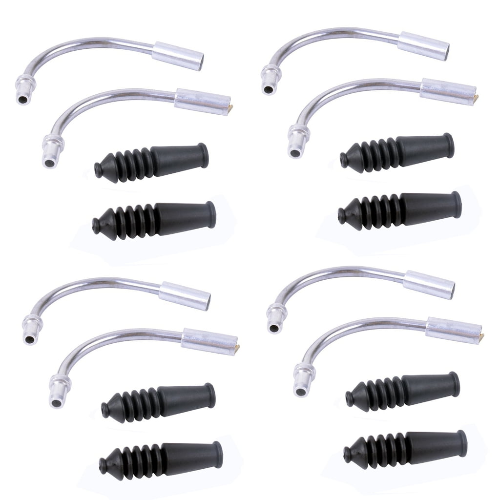 8 Pcs Bicycles Cycling Brake Pipe with Rubber Boot Bike Brake Bend Tube ...