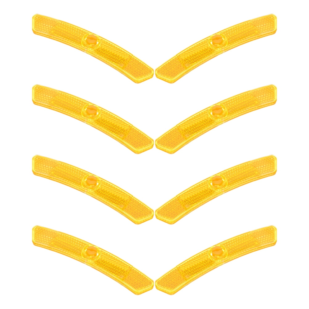 HOMEMAXS 8pcs Yellow Bike Safety Reflectors for Night Riding Easy ...