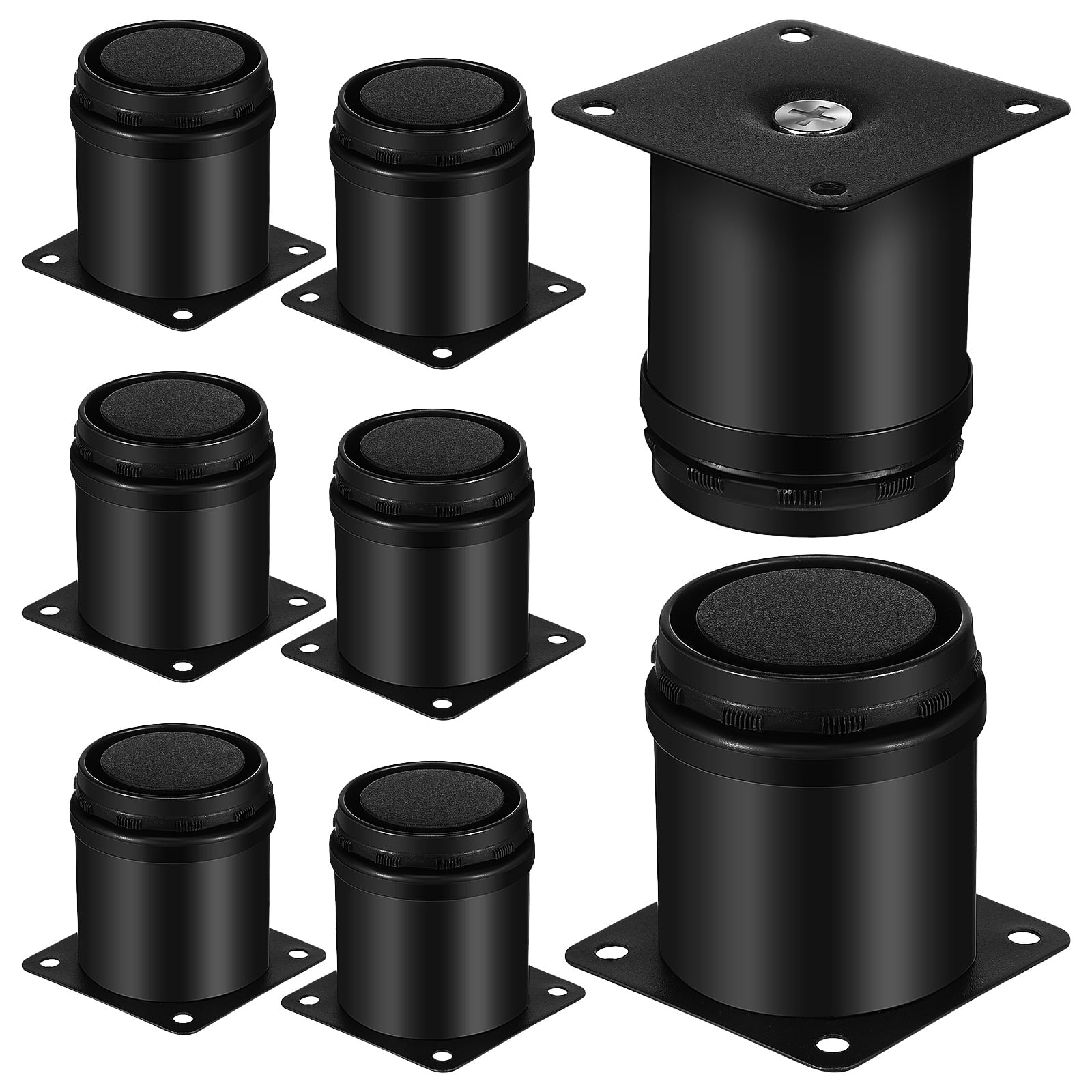 8 Pcs Black 50*60mm with Screws Adjustable Height Support Legs ...