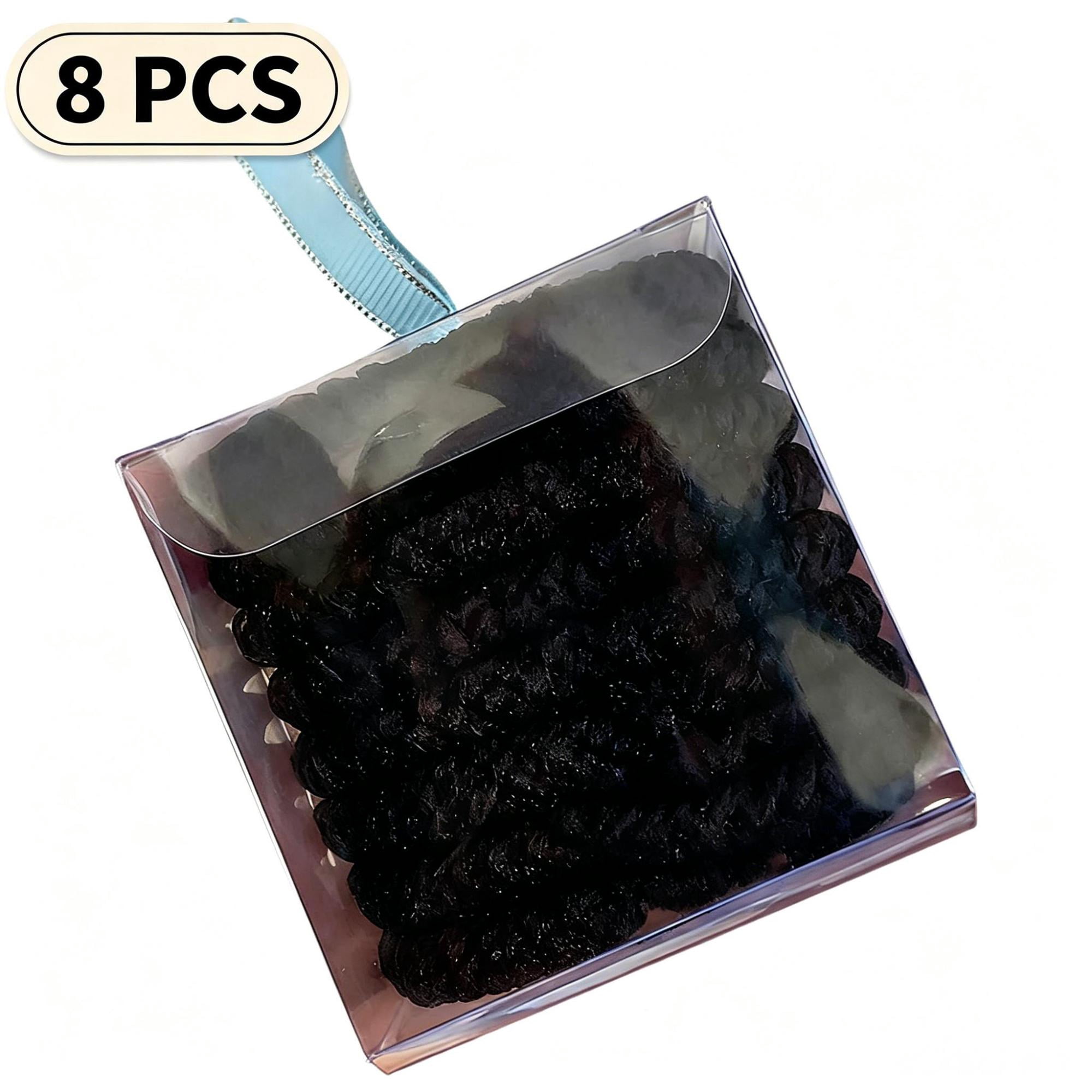 8 Pcs Braided Fabric Hair Scrunchies Hair Ties, Stretch Elastic ...