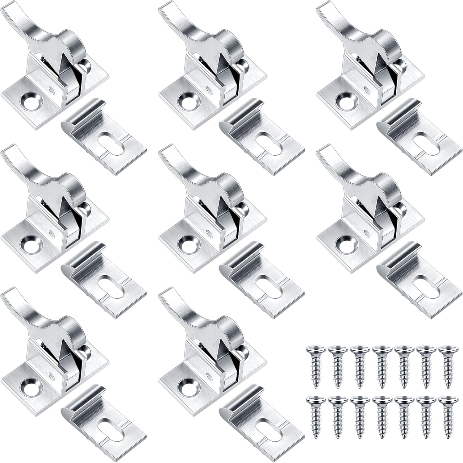 8 Pcs Brass Heavy Duty Cabinet Door Latch Cabinet Closets Door Elbow ...