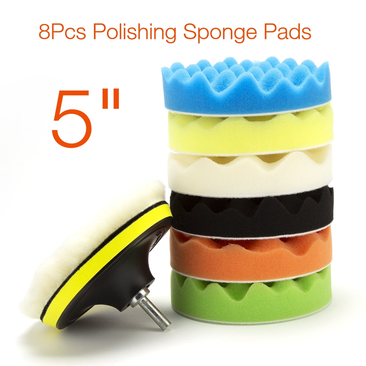 8 Pcs Buffing Pads Waxing Polishing Buffer Drill Sponge Kit For Car ...