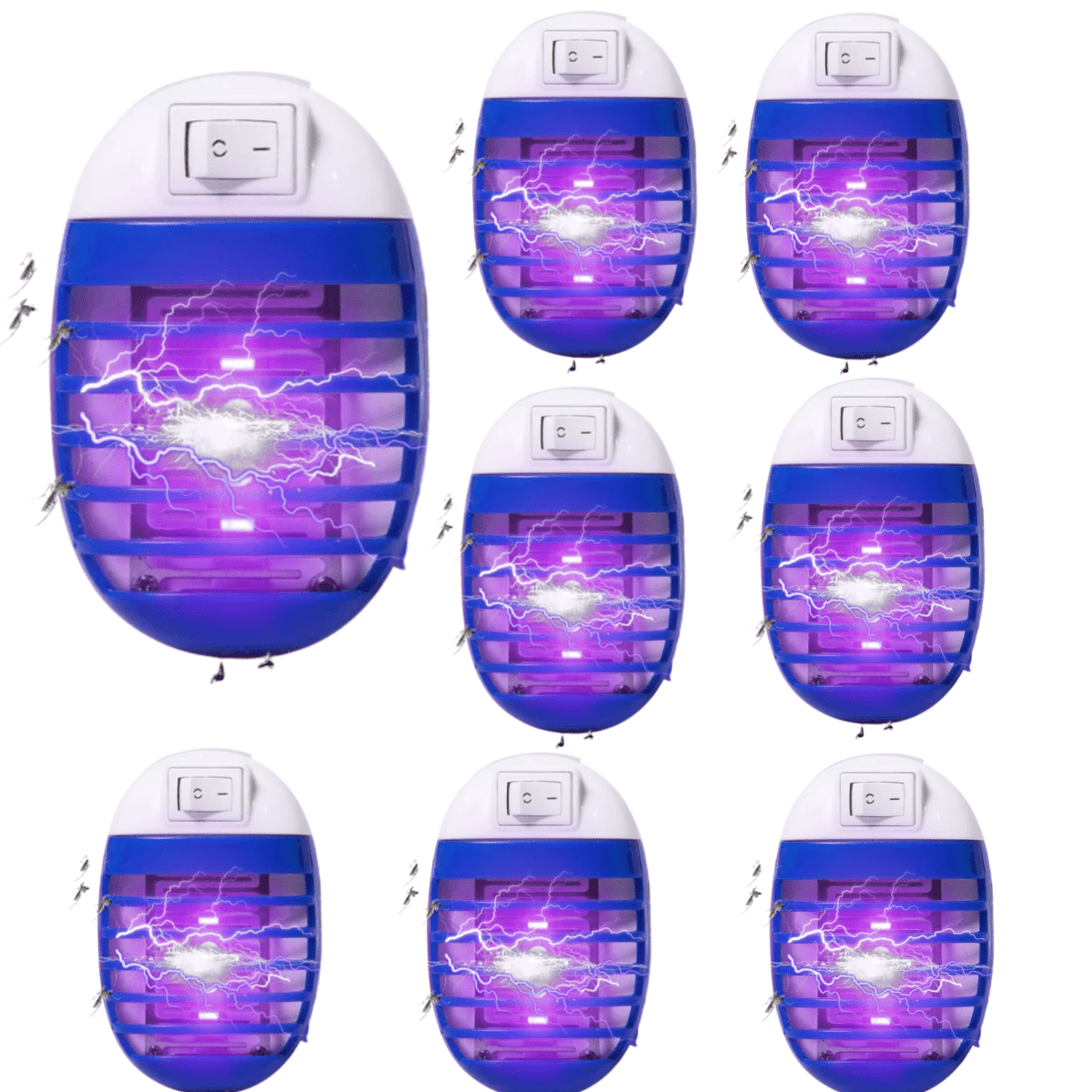 8 Pcs Electronic Insect Killer - Indoor Bug Zapper with LED Night Light ...