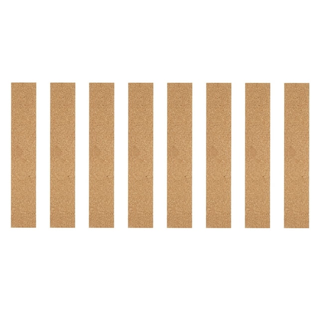 8 Pcs Bulletin Strip Cork Natural Frameless Board Strips for Wall Self ...