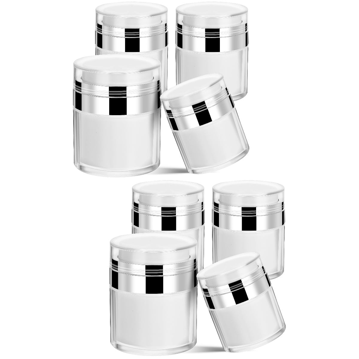 8 Pcs Buttercream Creami Airless Pump Container Moisturizer Jar Lotion ...