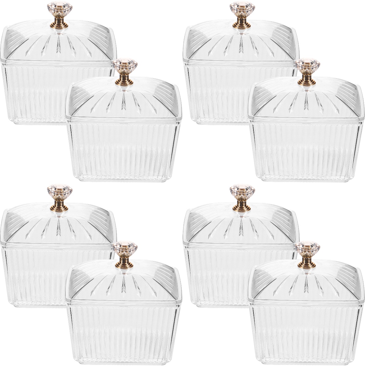 8 Pcs Candied Fruit Refreshment Tray Sugar Jar With Lid Coffee Canister ...