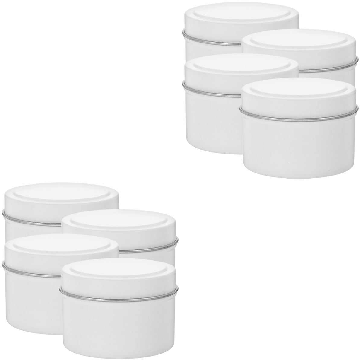 8 Pcs Candle Jars Empty Candle Metal Jars DIY Candle Jars with Lids ...