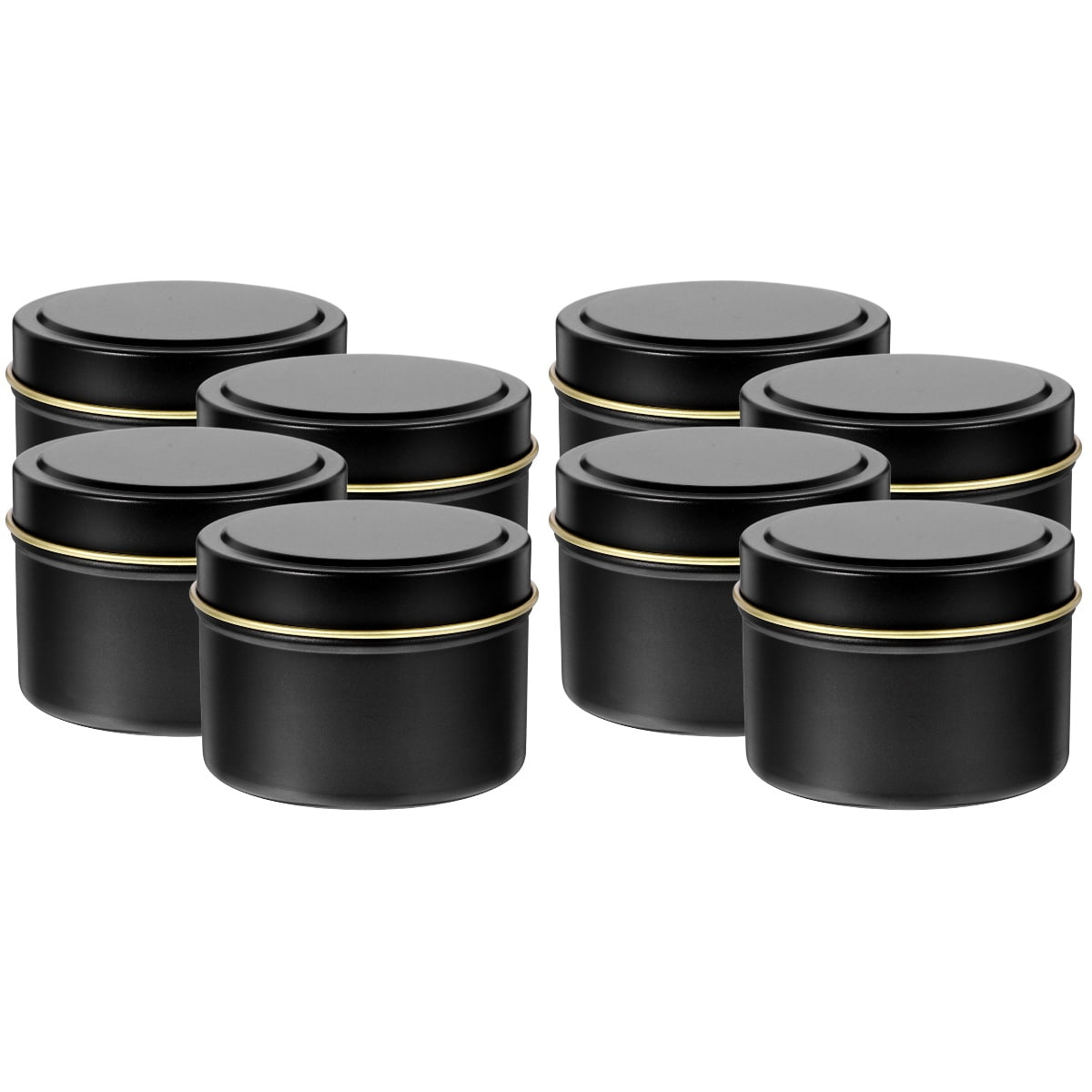 8 Pcs Candle Jars Empty Candle Metal Jars DIY Candle Jars with Lids ...