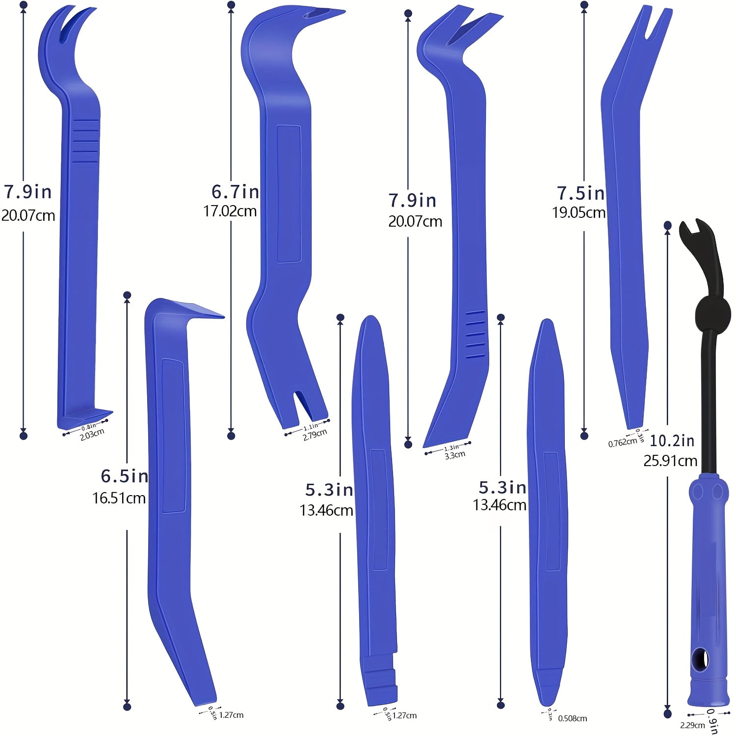 8 Pcs Car Interior Trim Removal Tool Kit PP Material Professional ...