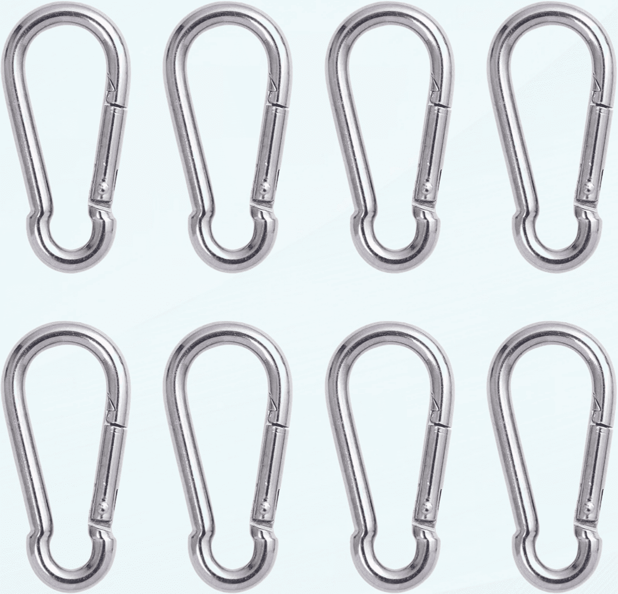 8 Pcs Carabiner Clip Steel Snap Hook - Heavy Duty Quick Link Keychain ...