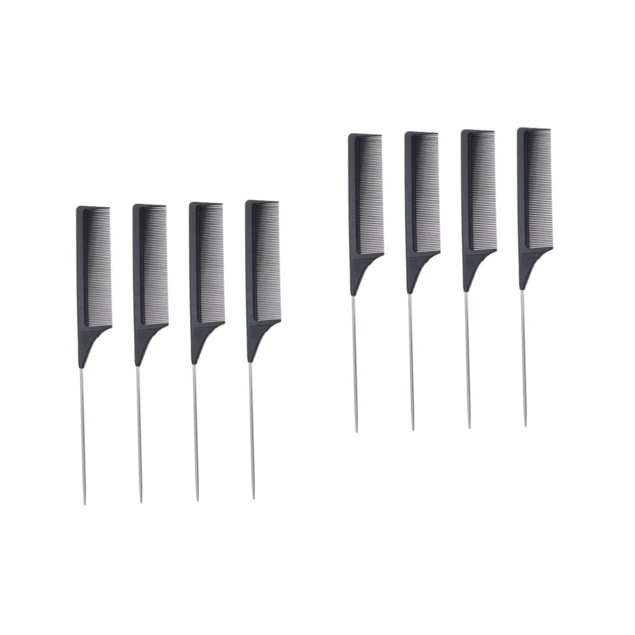 8 Pcs Carbon Comb for Hair Stylist Carbon Fiber Comb Hair Thinning Comb ...