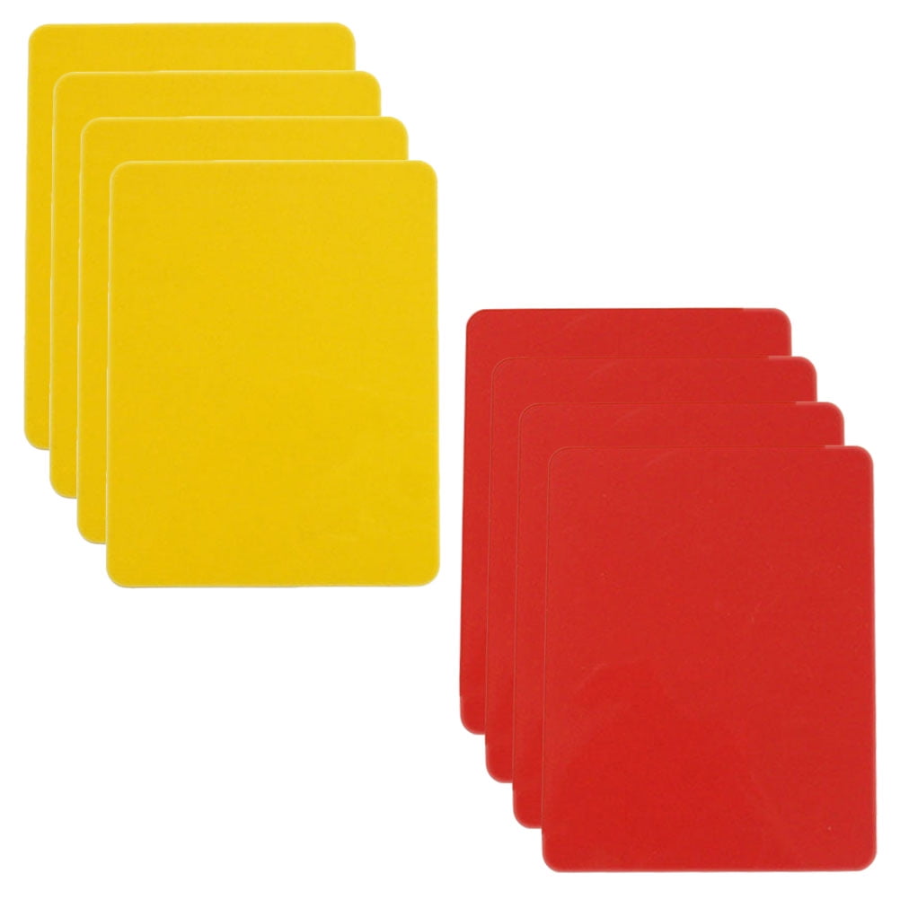 8 Pcs Cards Soccer Yellow Red Referee Kit Glossy Pvc - Walmart.com