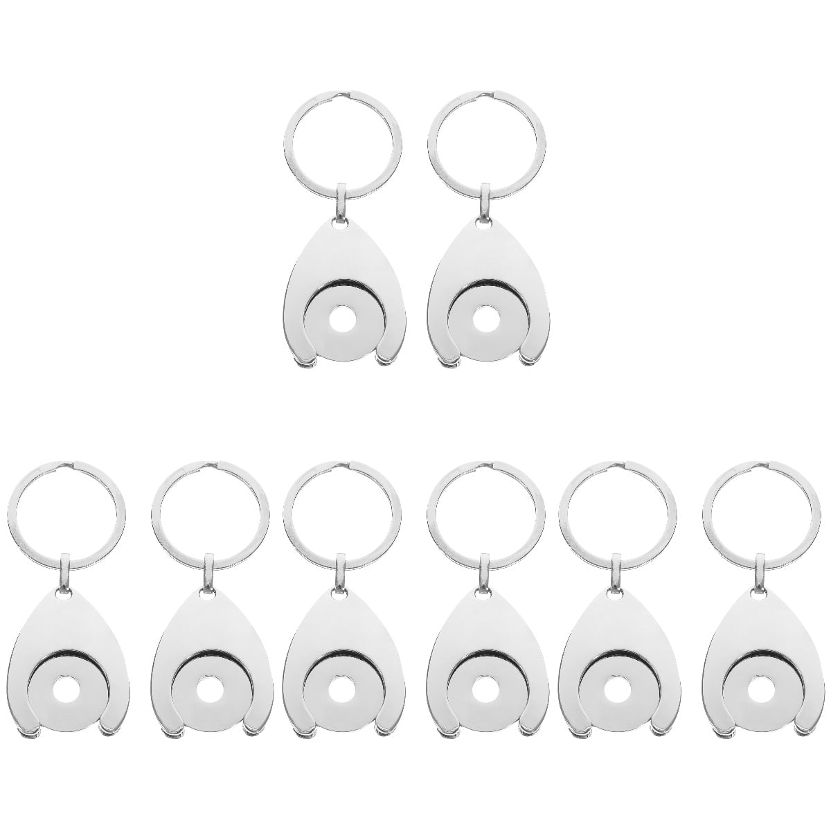 8 Pcs Cart Token Trolley Key Rings Tokens Keychain Pendant Keychains ...