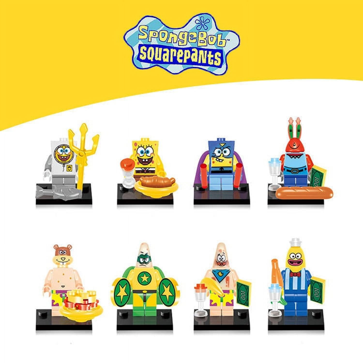 8 Pcs Cartoon Anime Sponge Minifigure Set – Buildo Mini Heroes ...