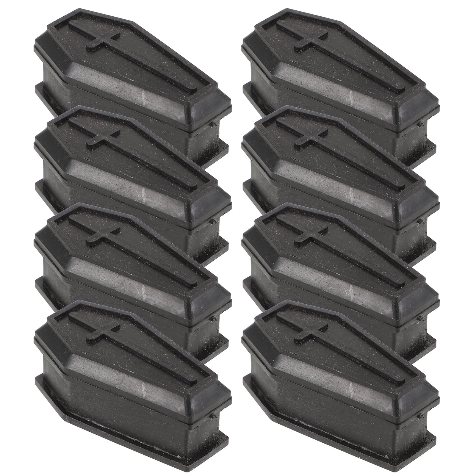 Black Plastic Coffin Box Ornaments for Home Party Decorations 8 Pcs ...