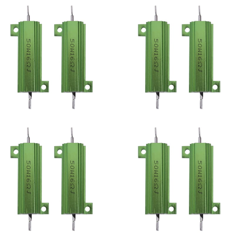8 Pcs Chassis Mount Green Wirewound Aluminium Housed Resistor 50W 16 ...