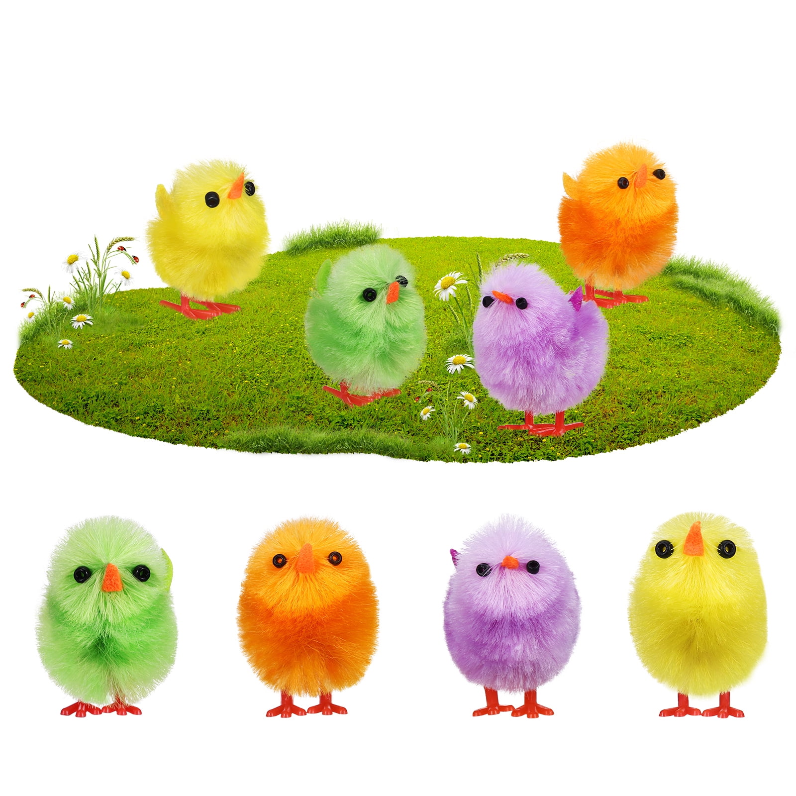 8 Pcs Chicks Easter Decor Mini Easter Chicks Plush Easter Chick Easter ...