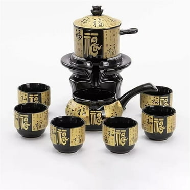 I-MART Chinese Tea Set, Red Ceramic Chinese Wedding Tea Set, Asian ...