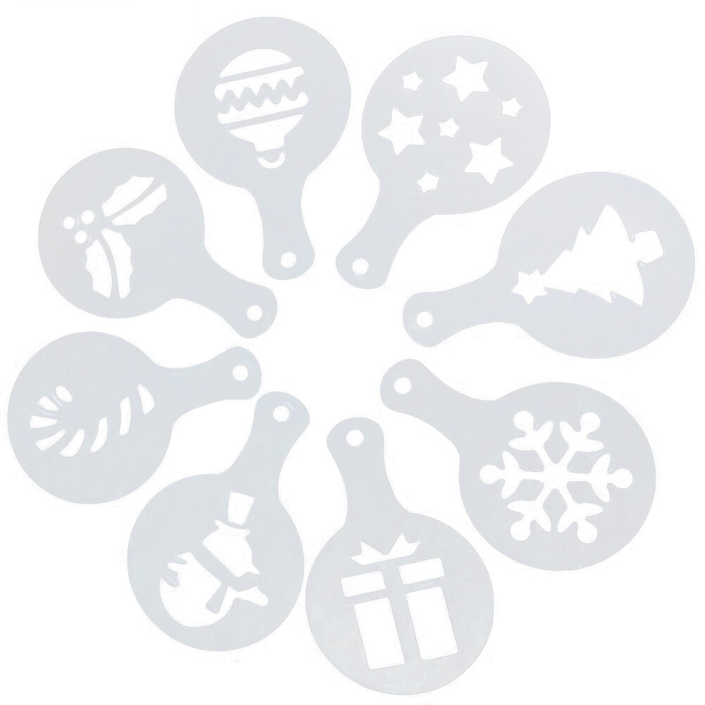 8 Pcs Christmas Cookie Stencils Fondant Cookie Mold Food Grade Plastic ...