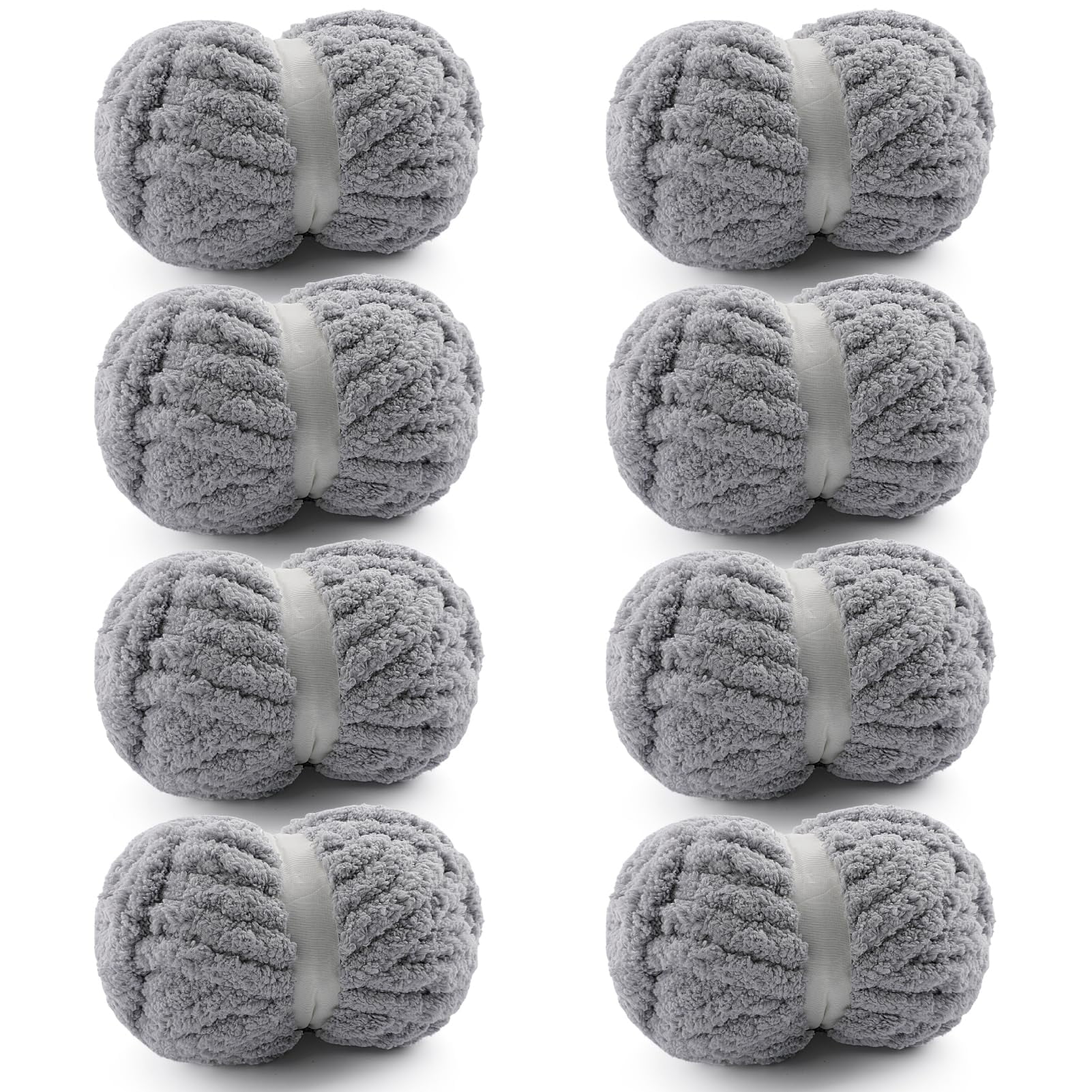 8 Pcs Chunky Yarn for Hand Knitting - Chunky Chenille Yarn for ...