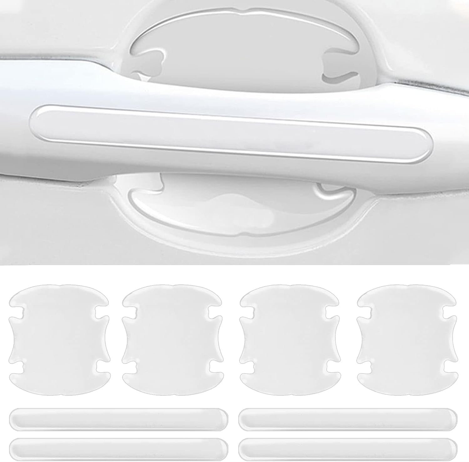 8 Pcs Clear Car Door Handle Protector,Scratch-Proof Door Handles Paint ...