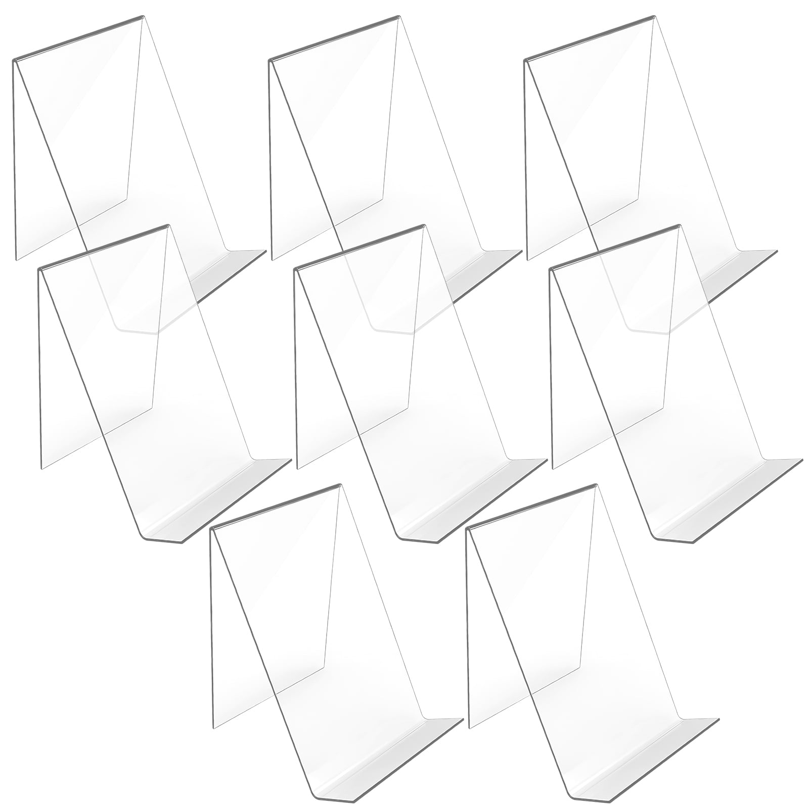 8 Pcs Clear Magazine Holders Clear Acrylic Book Display Stand Brochures ...