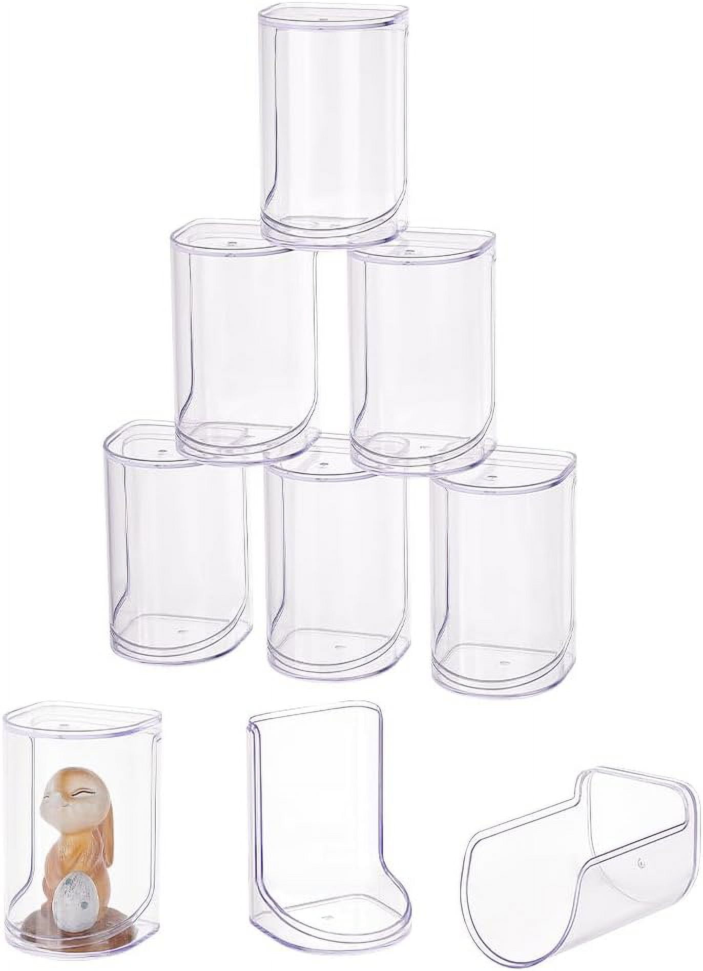 8 Pcs Clear Plastic Display Case Transparent Assemble Acrylic Display ...
