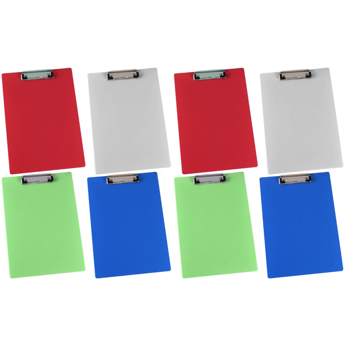 8 Pcs Clipboard Plastic File Clips Portable Writing Clipboards Office ...