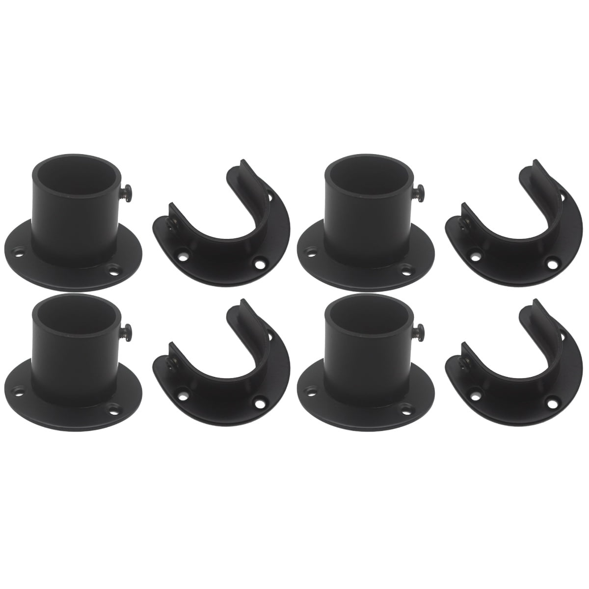 8 Pcs Closet Rod Rack Curtain Rod Bracket Closet Pipe Bracket Wardrobe ...