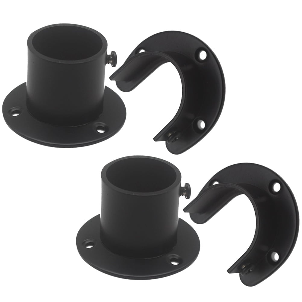 8 Pcs Closet Rod Rack Curtain Rod Bracket Closet Rod Support Holder ...