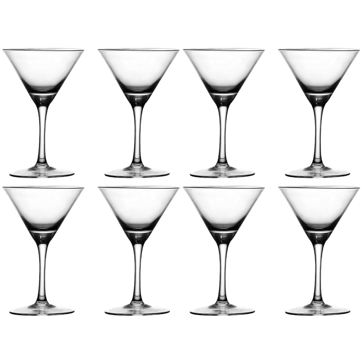 8 Pcs Cocktail Glass Water Goblets Wine Glasses Eyeglasses Red Crystal Glassware