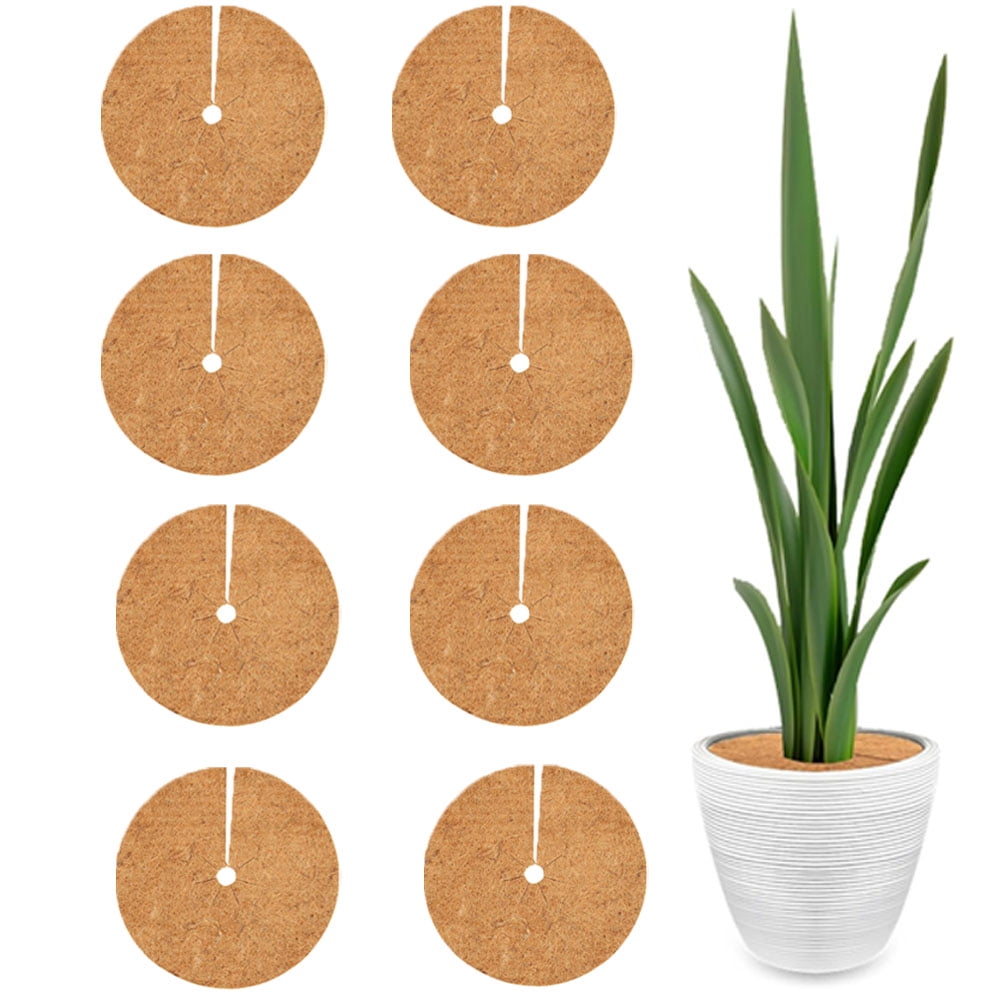 8 Pcs Coconut Fiber Tree Ring Mulch Mat, Mulch Ring Plant Protectors ...